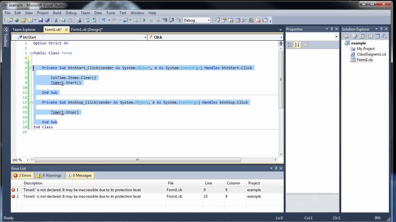 Visual Basic Tutorial 16 - Timers and Random Numbers!!! - YouTube