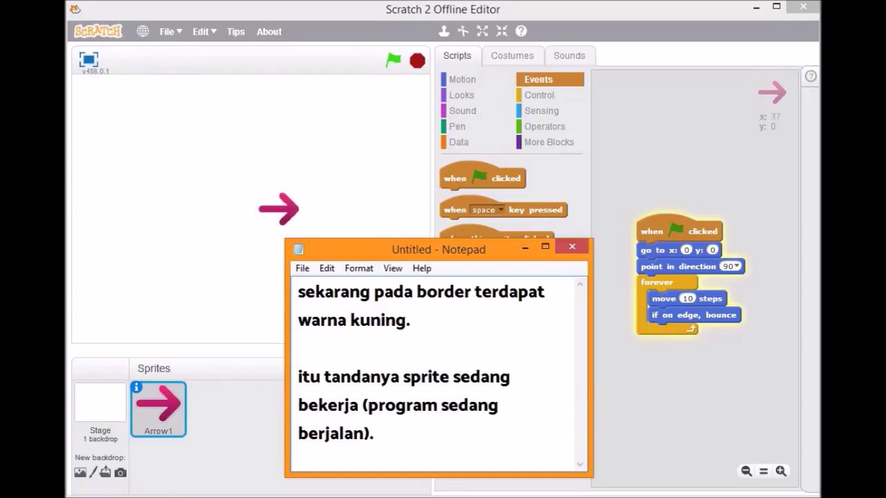 Cara Menjalankan Program Scratch - Belajar Scratch dari dasar - YouTube