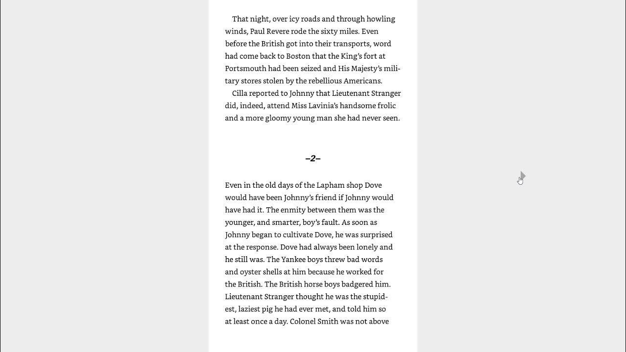 Johnny Tremain Chapter 9 - YouTube