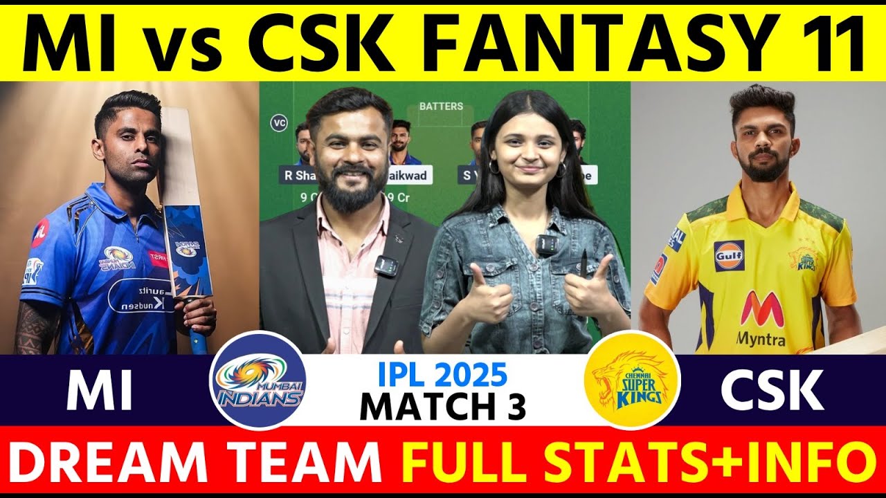 CSK vs MI Fantasy 11 Prediction: CSK vs MI Team Prediction | Fantasy 11 ...