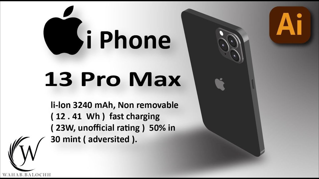 Iphone 13 pro back side 3D design tutorial | Adobe illustrator | By ...