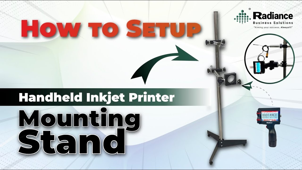 How to mount adjustable stand for Handheld thermal inkjet printer and ...