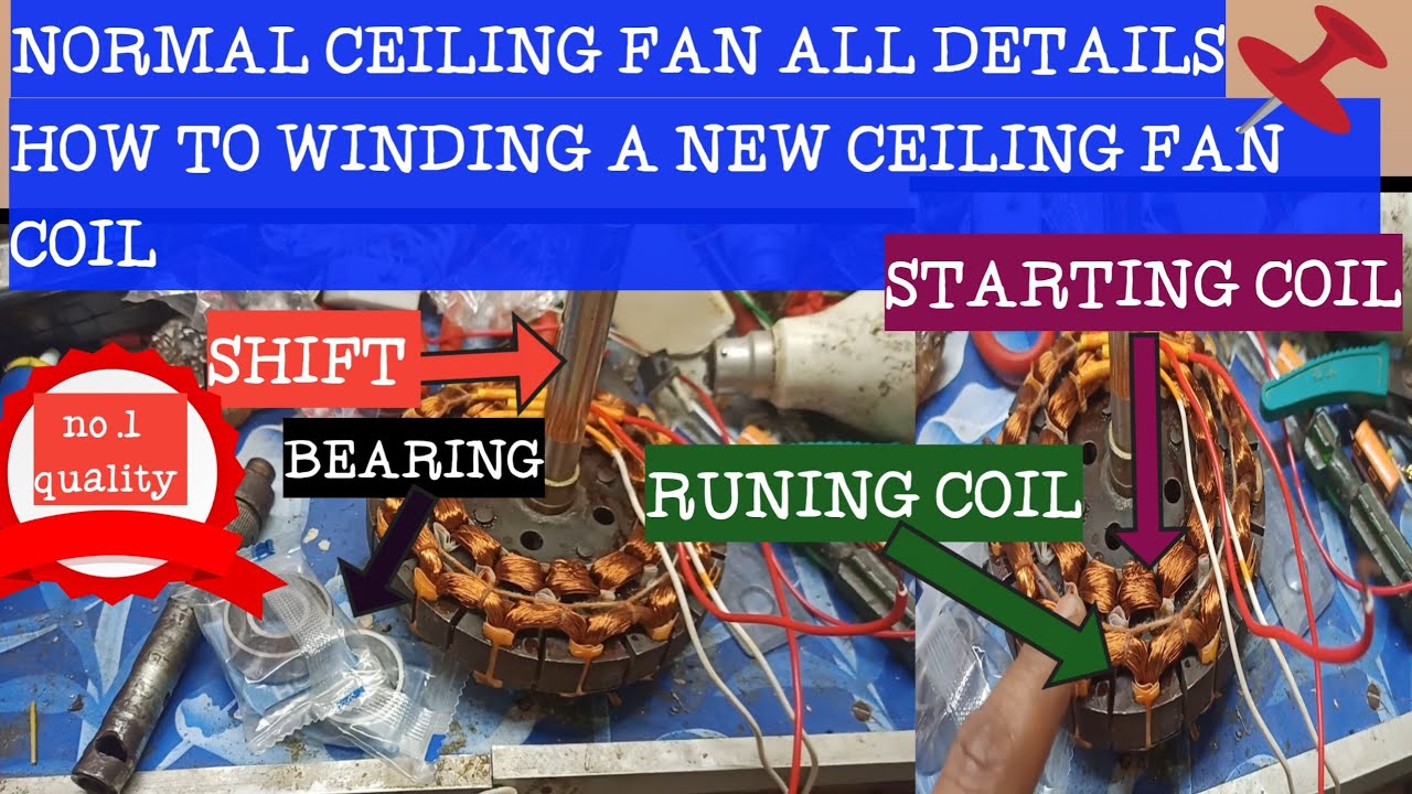Normal ceiling fan all details and coil details #mrtechnicalpanda - YouTube