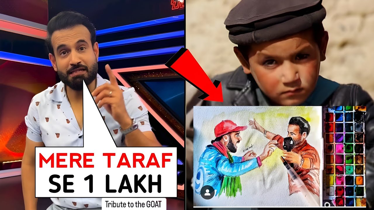 After Afganishtan's victory, fans made dancing paintings of Rashid and ...