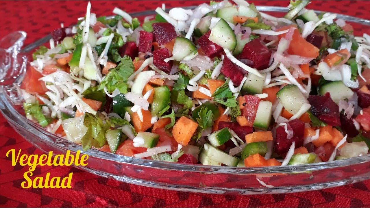 Vegetable Salad Recipe| Kachumber Salad |green salad| Pakistani salad ...