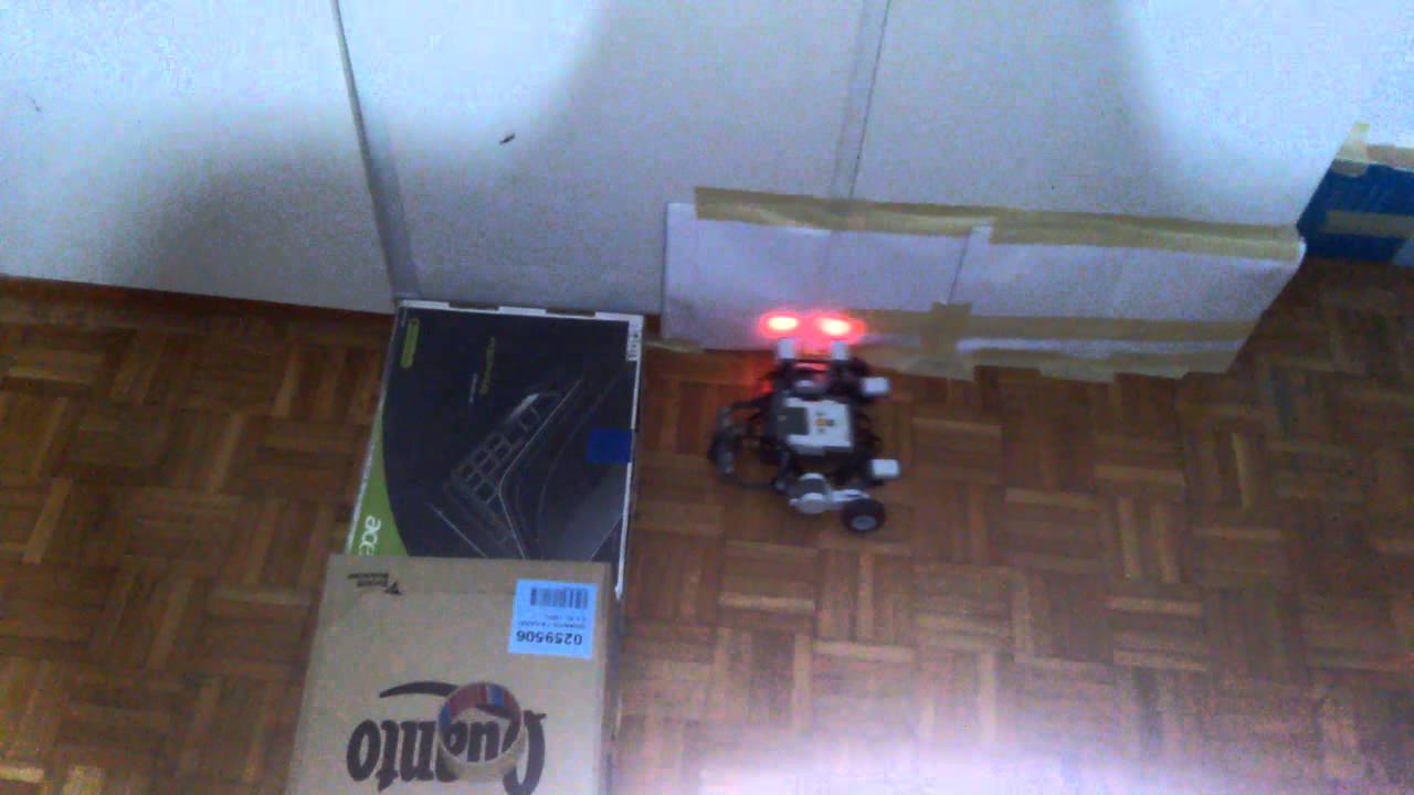 Lego NXT wall following - YouTube