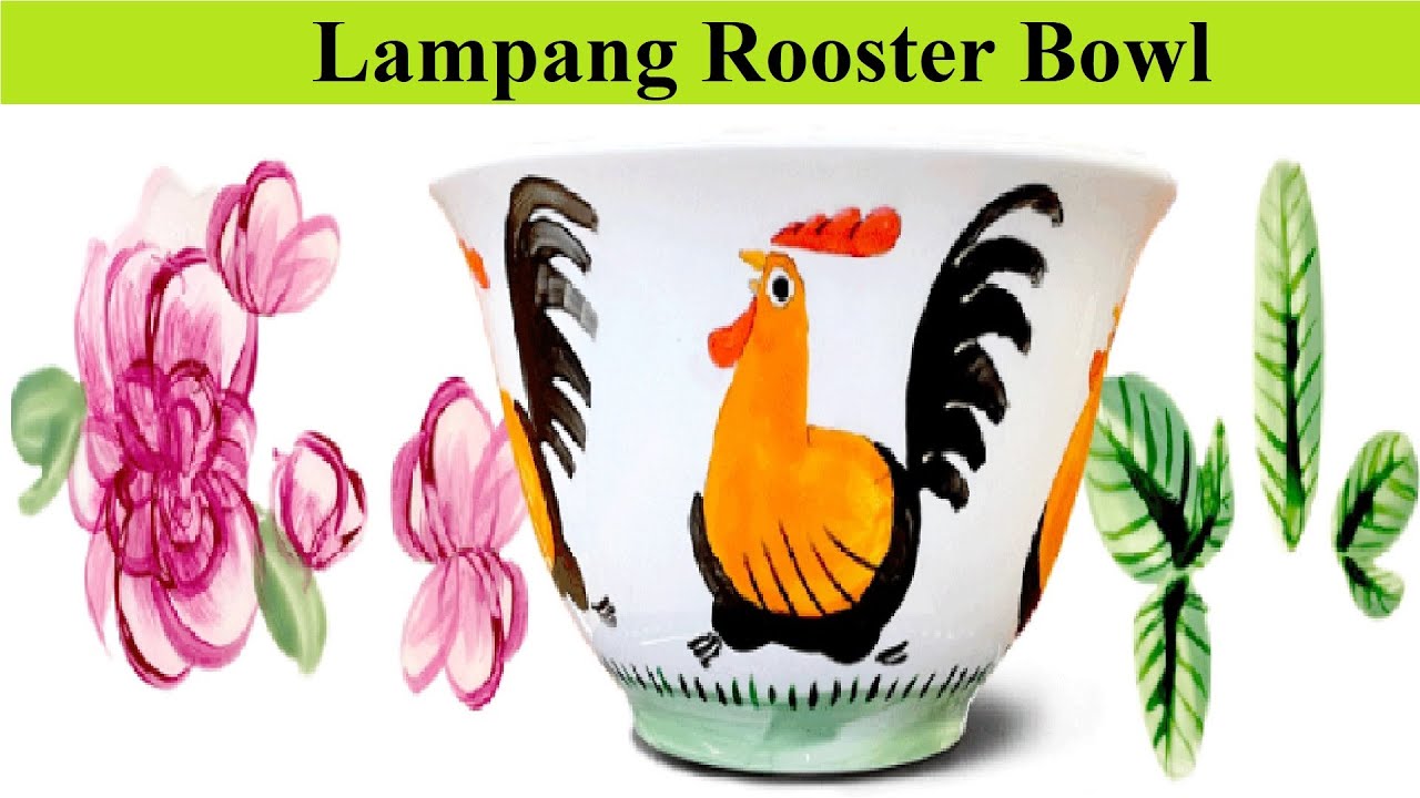 Rooster Bowl : Lampang Rooster Bowl Traditional tableware design which ...