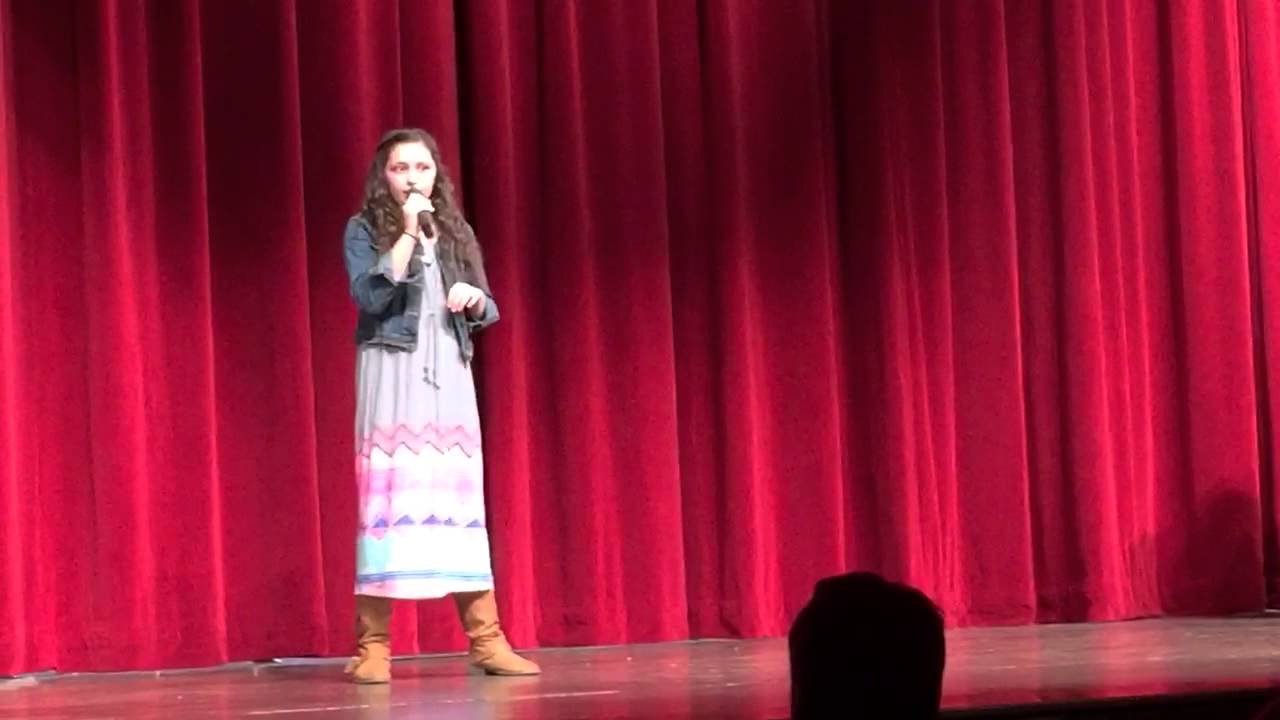 Ava sings Hallelujah at Hoover Variety Show 2015 - YouTube