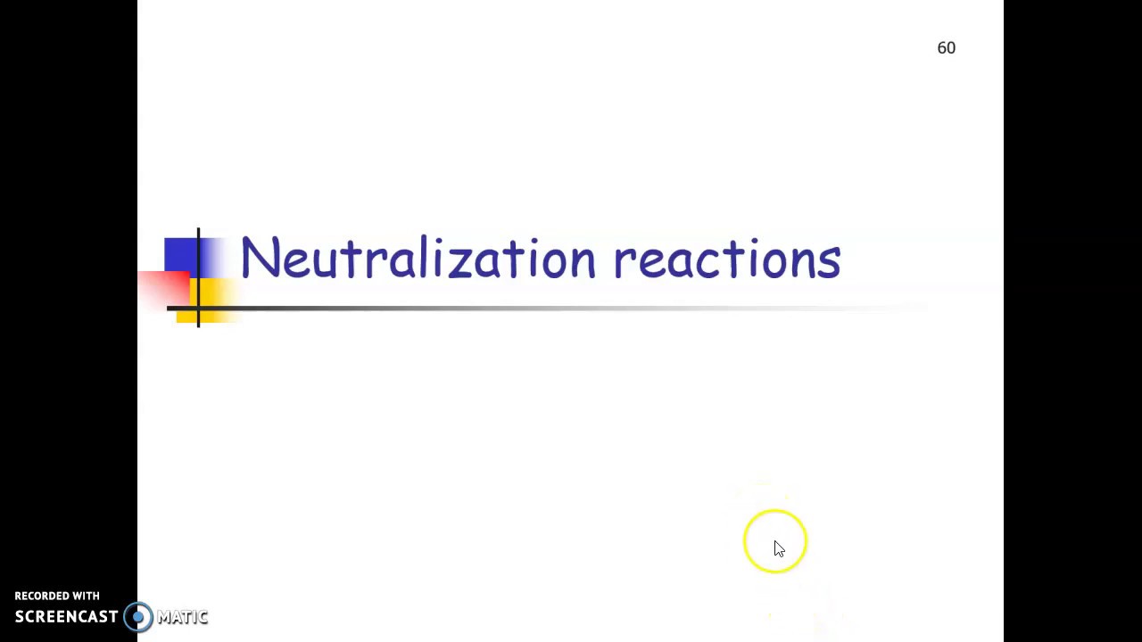 Chemistry Unit 10 Notes Neutralization Reactions - YouTube