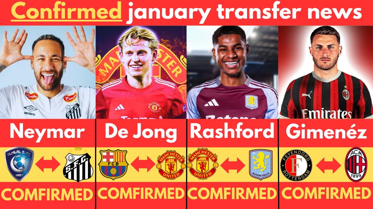 🚨TOP LATEST CONFIRMED TRANSFER NEWS AND RUMOURS 2025 🚨RASHFORD TO ASTON ...