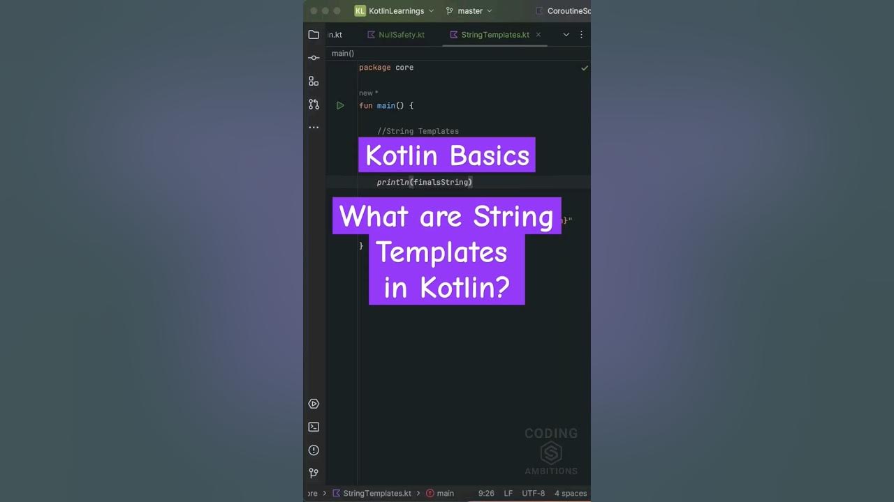 What Are String Templates In Kotlin ๐ฅ Kotlin Learnkotlin Kotlintutorials Androidkotlin