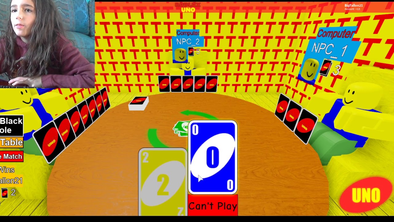 ROBLOX UNO Gameplay - YouTube
