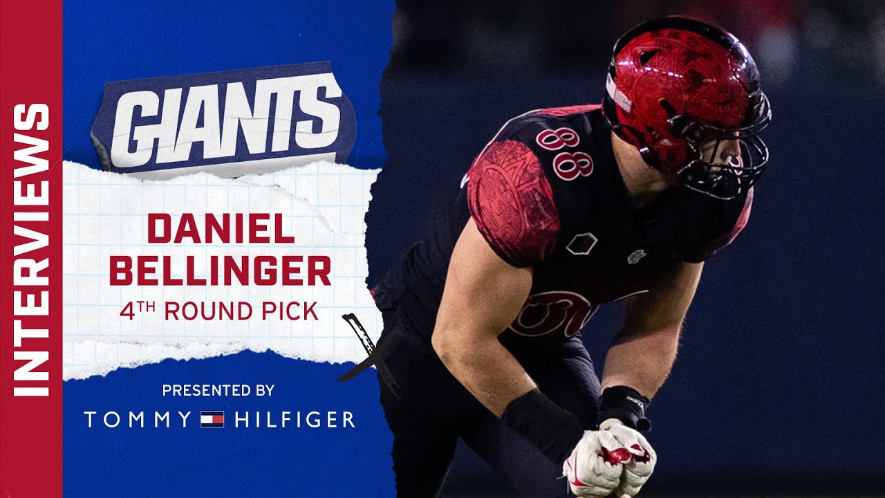 Daniel Bellinger's FIRST Interview as a Giant | Giants Draft TE Daniel ...