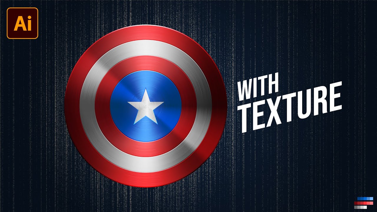 How To Create Captain America's Shield with Texture in Adobe ...