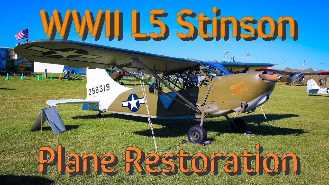 WWII L5 Stinson - Walkaround and Restoration Insights - YouTube
