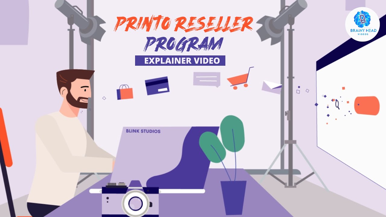 2D Animation | Explainer Video | Printo reseller program | Brainy Head ...