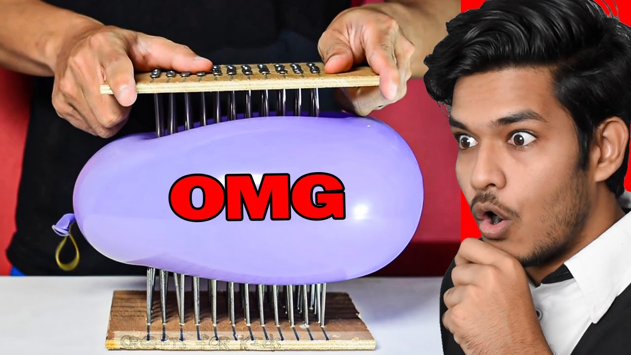 100 Nails VS Balloon | 20 *Crazy* Science Experiments You HAVE TO SEE ...