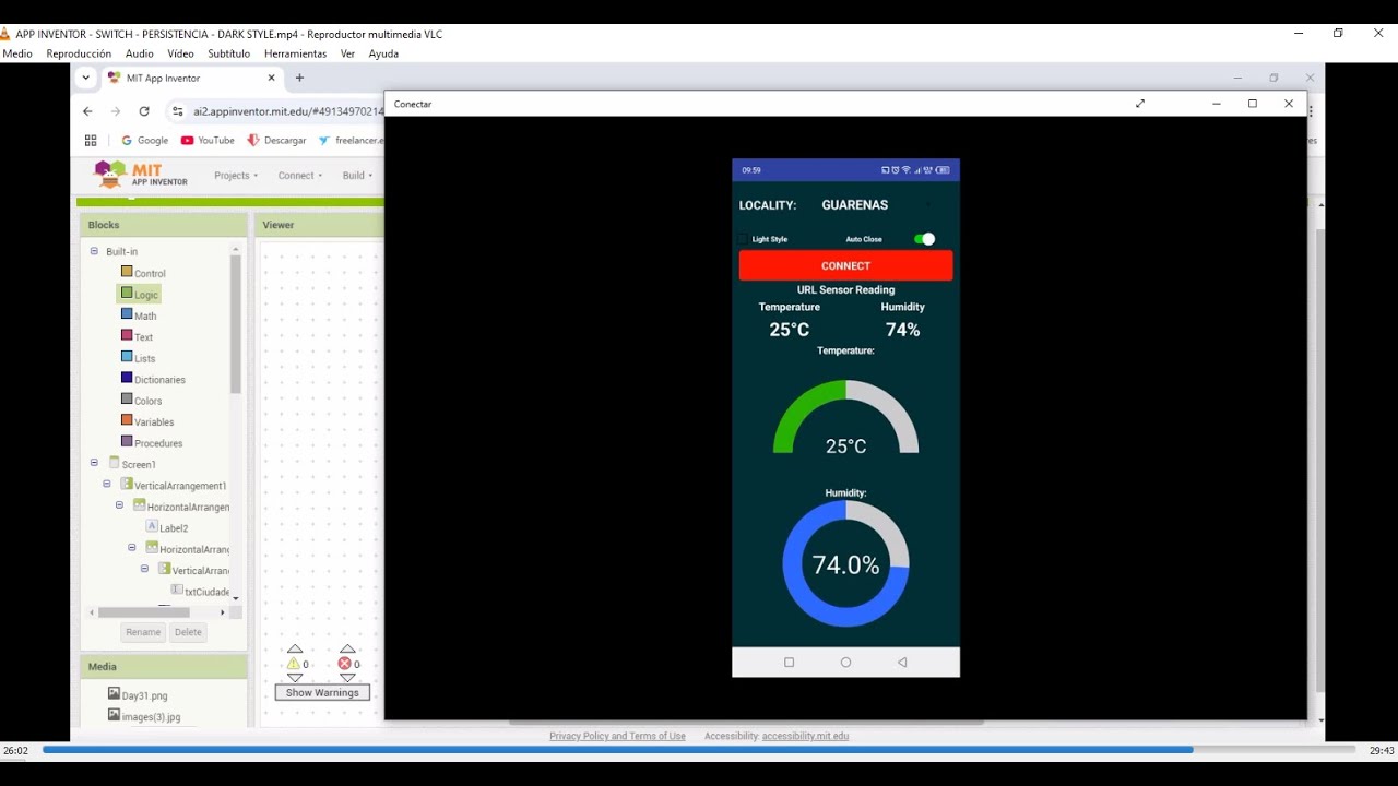 APP INVENTOR SWITCH PERSISTENCIA DARK STYLE - YouTube