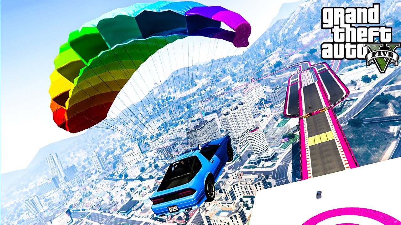 AUTOMOBILI SA PADOBRANOM - GTA V ONLINE TRKE - YouTube