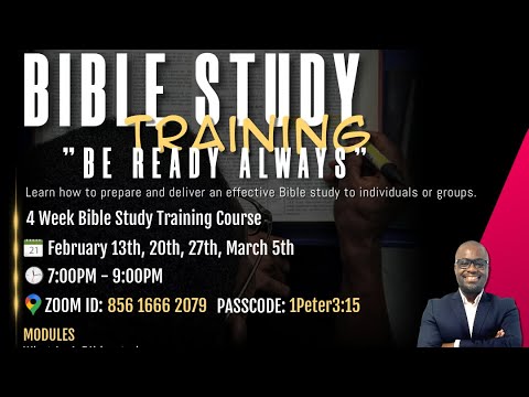 Be Ready Always - Bible Study Training | Session 1 - YouTube