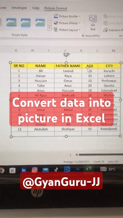 Convert data into picture in Excel. #shorts #shortsfeed #excel #exceltips #exceltricks #accounts ...