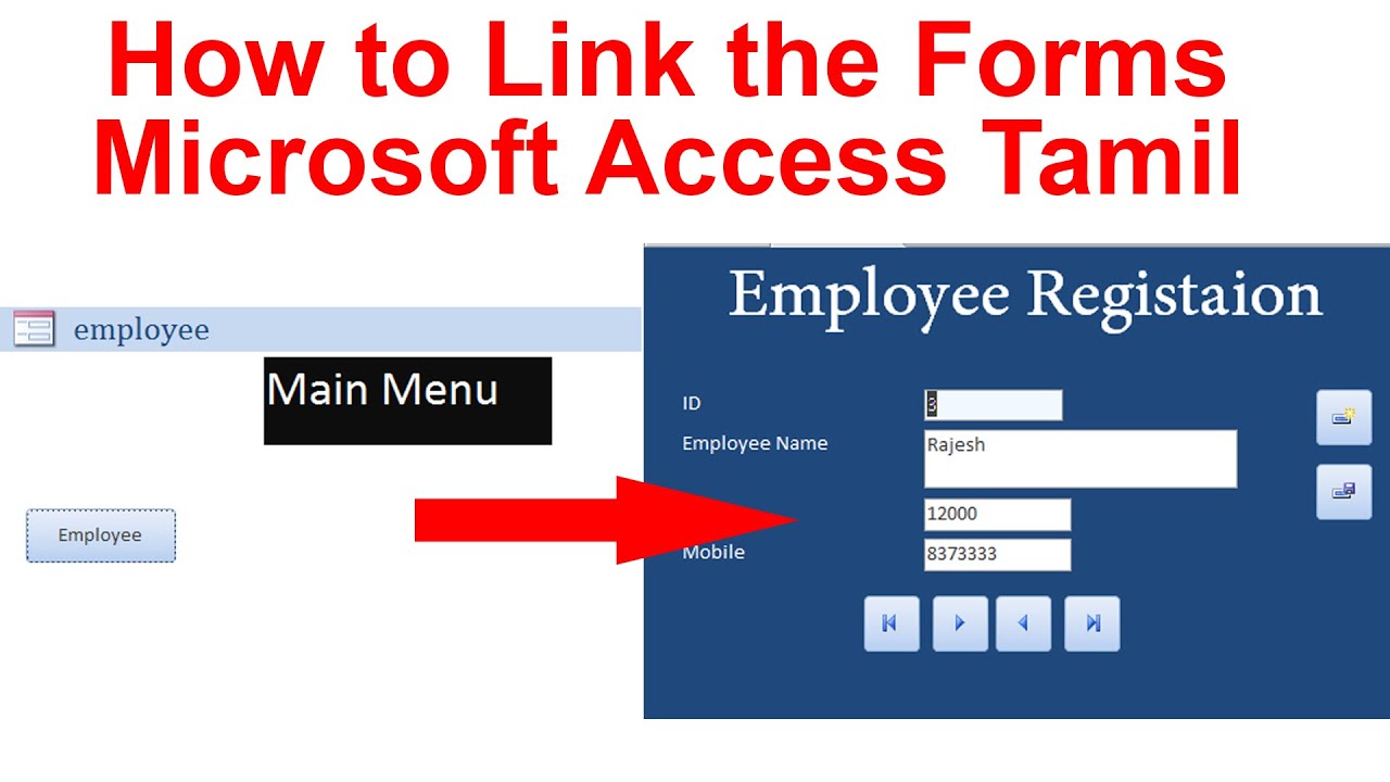 How to Link the Forms Microsoft Access Tamil - YouTube