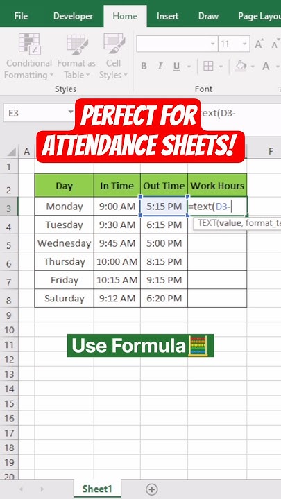 🚫Stop Calculating Work Hours Manually in Excel!😲 | Excel Tips & Tricks - YouTube
