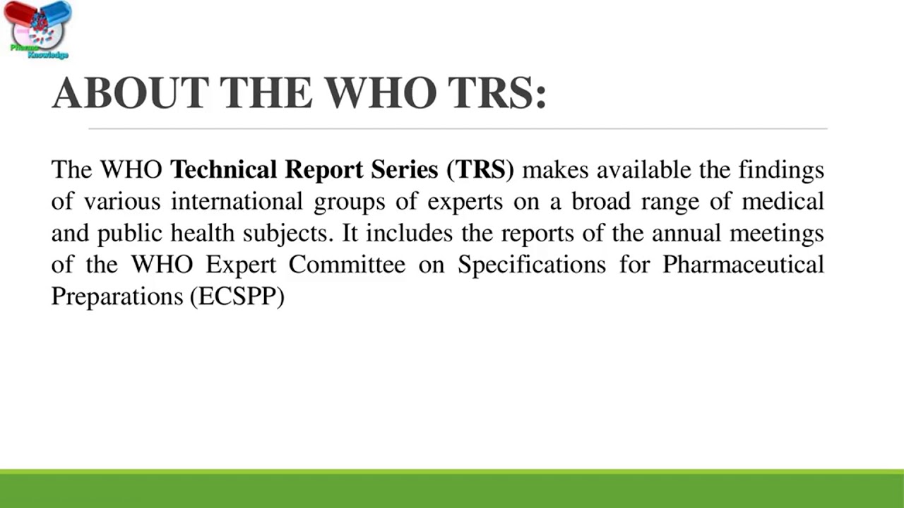 WHO TRS list - YouTube