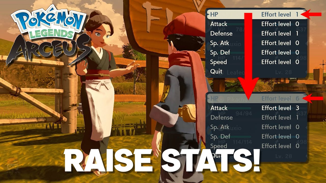 How To Raise Pokemon Stats (Effort Level) in Pokemon Legends Arceus ...
