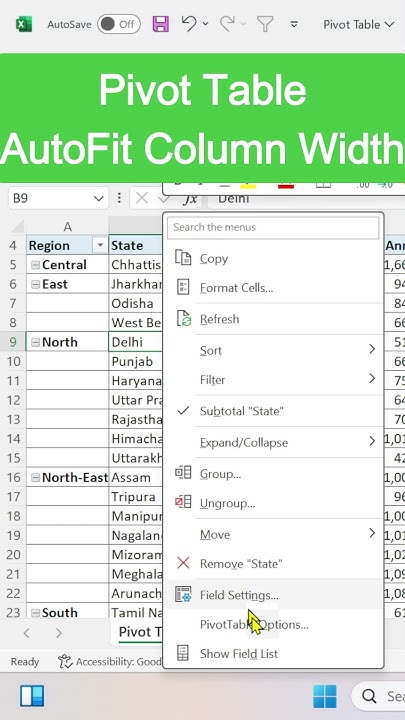 Pivot Table AutoFit Column Width Option | Excel_and_PowerBI | #shorts #excel #exceltips # ...