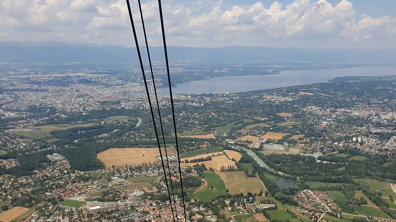 Mont Salève Cable Car Ride - Amazing view to Geneva lake from above ...