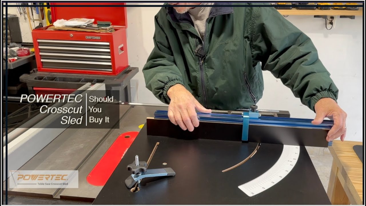POWERTEC Crosscut Sled - Should You Buy It - YouTube