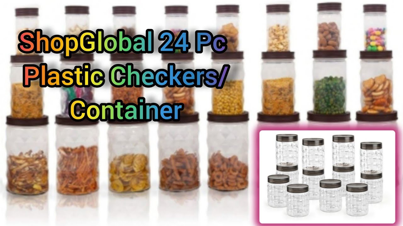 24 Pc Plastic Checkers/Containers |Self Adhesive Wallpaper Stickers # ...