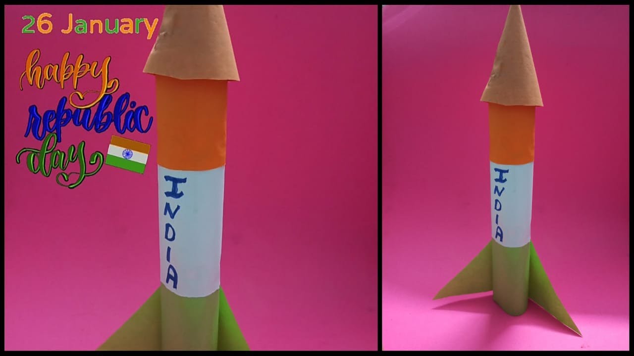 Republic Day Craft | Independence Day Craft | DIY Tricolor Rocket craft ...