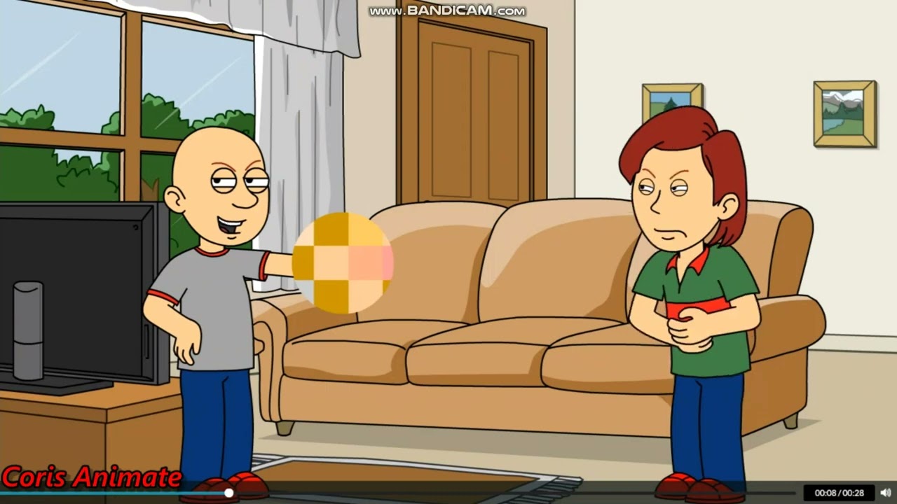 Classic caillou flips boris off and gets grounded - YouTube