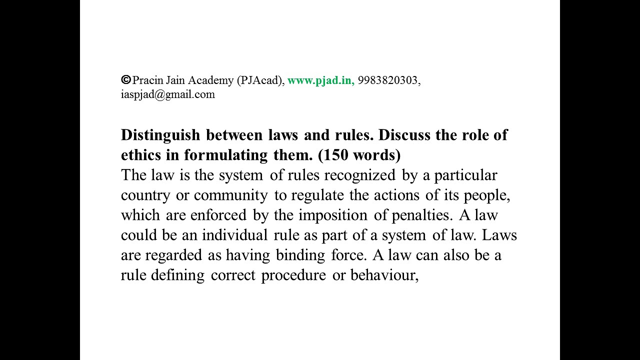 Distinguish Between Laws And Rules Discuss The Role Of Ethics In distinguish-between-laws-and-rules-discuss-the-role-of-ethics-in