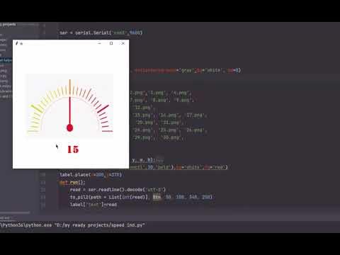 Python Tkinter analog indicator using arduino uno - YouTube