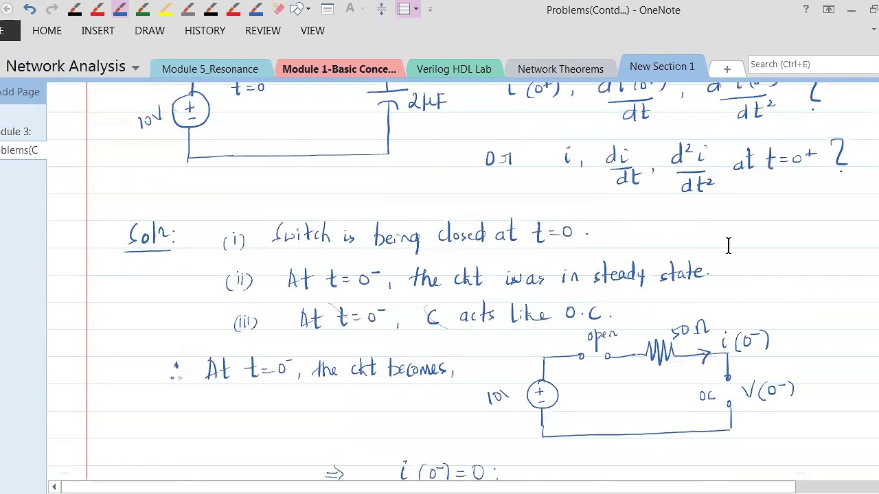 Transient Analysis Problems 11 and 12 - YouTube