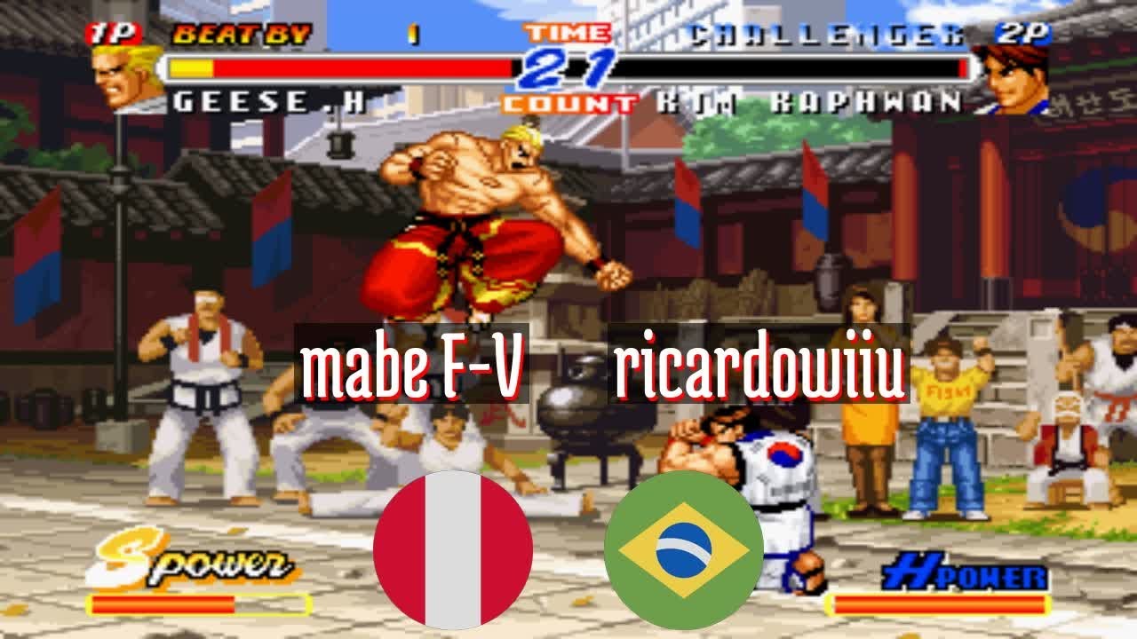 FT5 @rbff2h: mabe F-V (PE) vs ricardowiiu (BR) [Real Bout Fatal Fury 2 ...