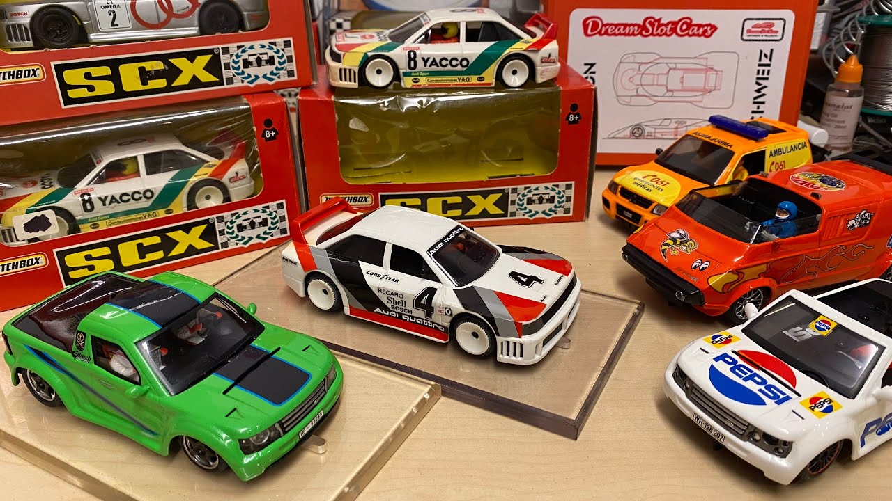 Scalextric Audi 90 Quattro meets Hybrid slotcar - YouTube