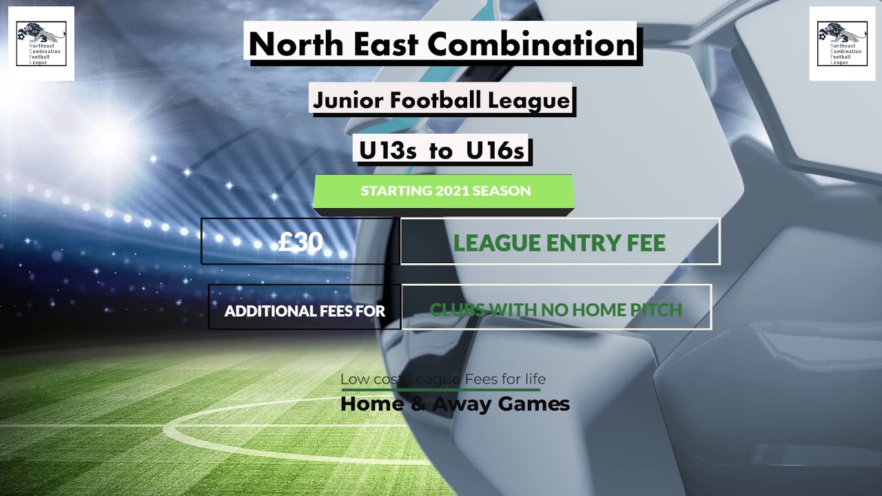 North East Combination Football League New U13s to U16s Leagues - YouTube