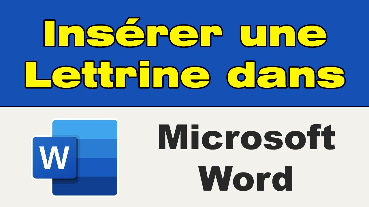 Comment faire une lettrine sur Word - YouTube