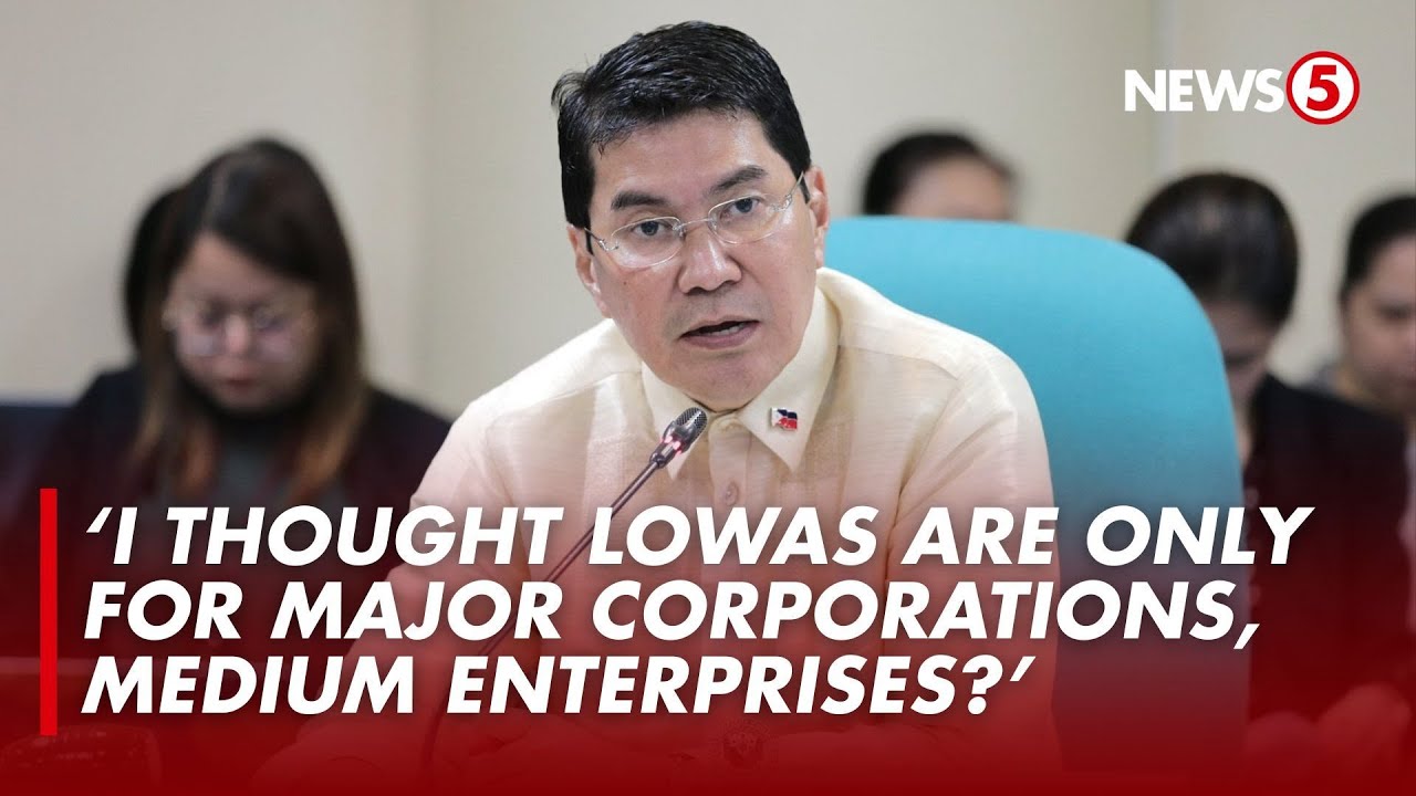 LOA issuance sa maliliit na negosyo, pinuna ni Sen. Erwin Tulfo - YouTube