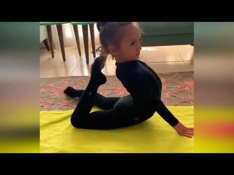Gymnast training for FLEXIBLE - гимнастика с Линой / rotina da tarde