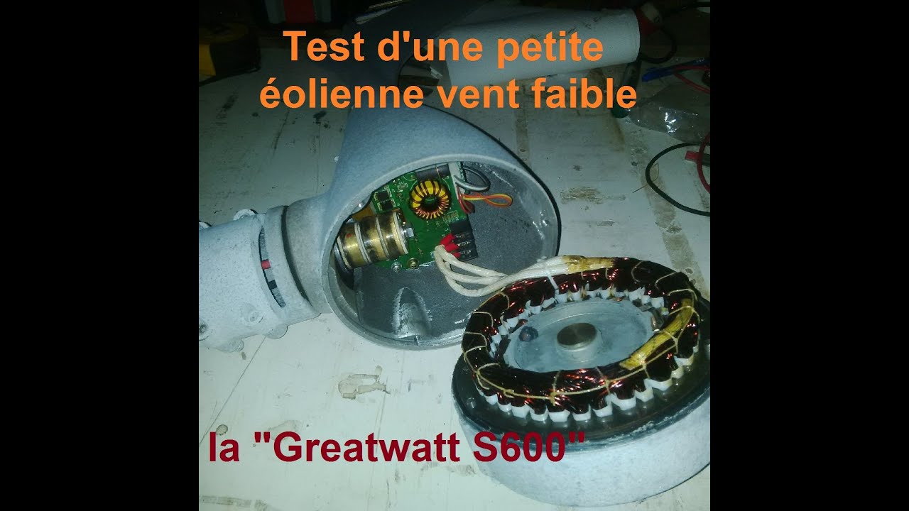 Test de l'éolienne vent faible "Greatwatt" - YouTube