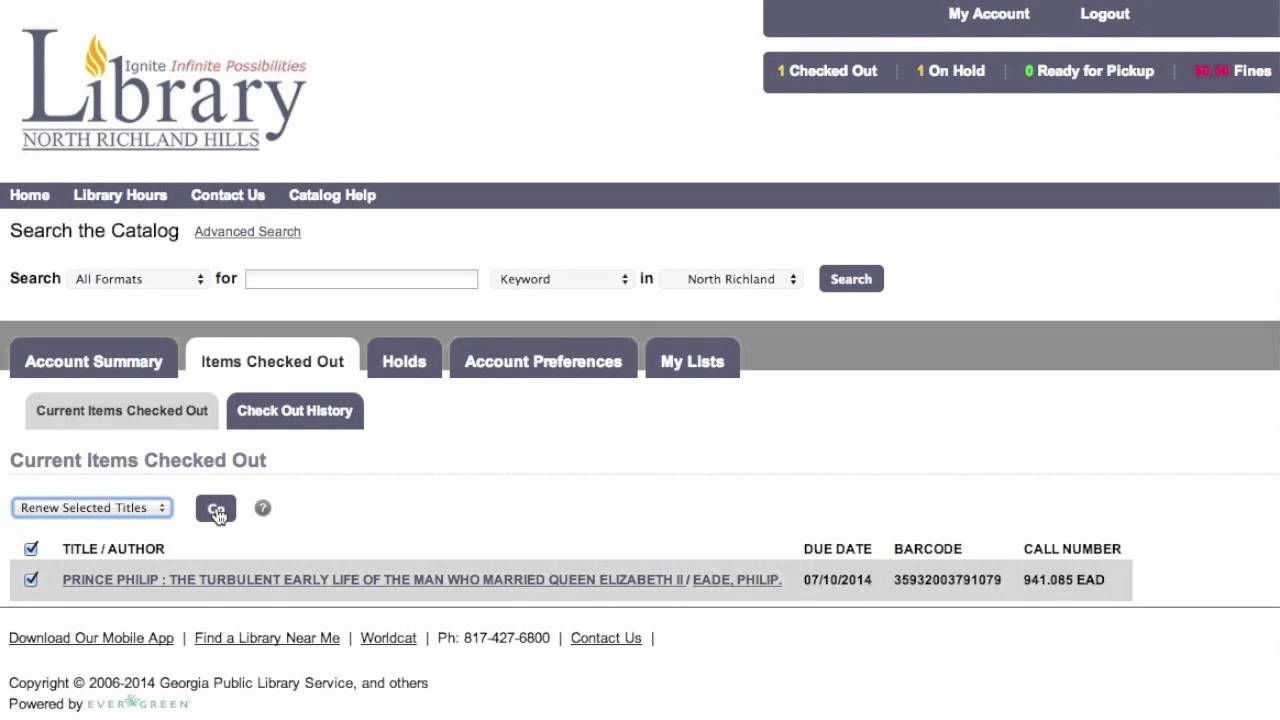 How to Navigate Your Online Library Account - YouTube