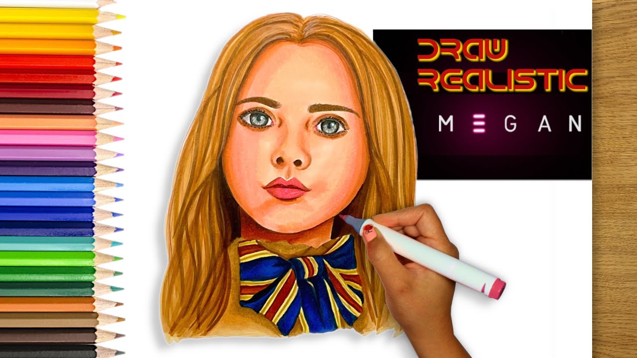 How To Draw M3GAN Doll || Realistic Drawing - YouTube