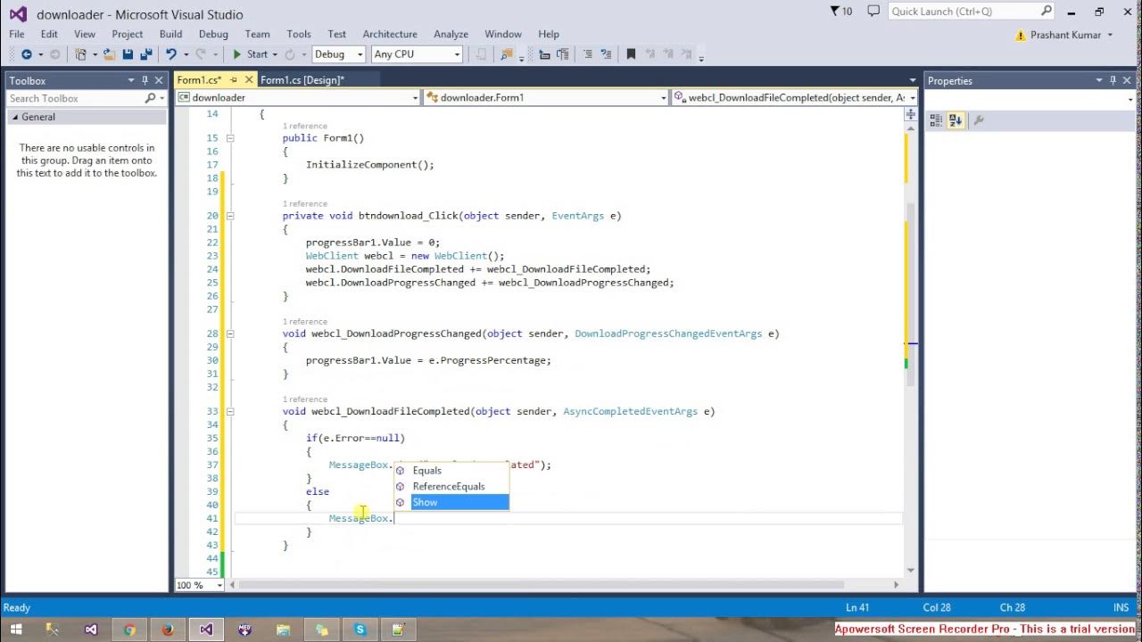 How to make File Downloader in WinForms using C# Part 1 - YouTube