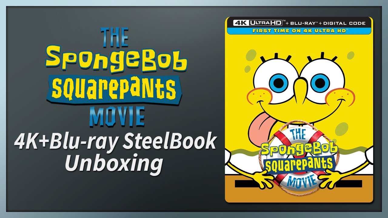 The SpongeBob SquarePants Movie 4K+2D Blu-ray SteelBook Unboxing - YouTube