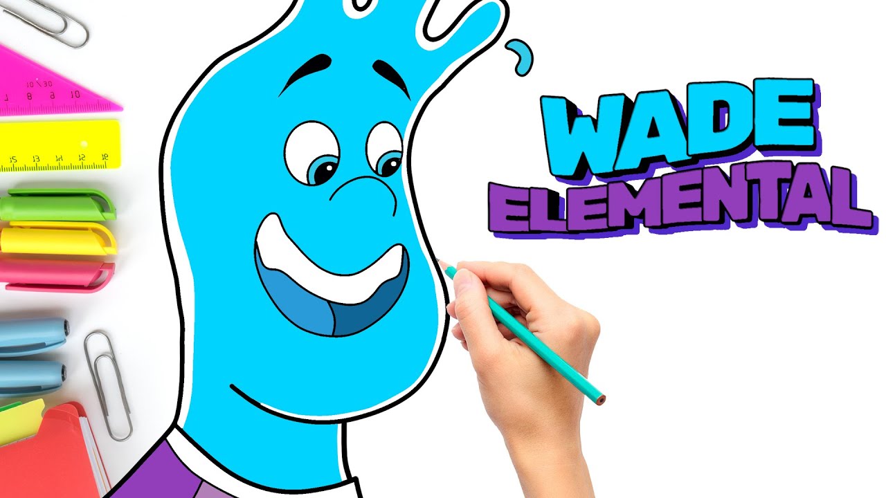 ¡Cómo dibujar a Wade, el chico agua de Elemental! | 💦How to draw Wade ...
